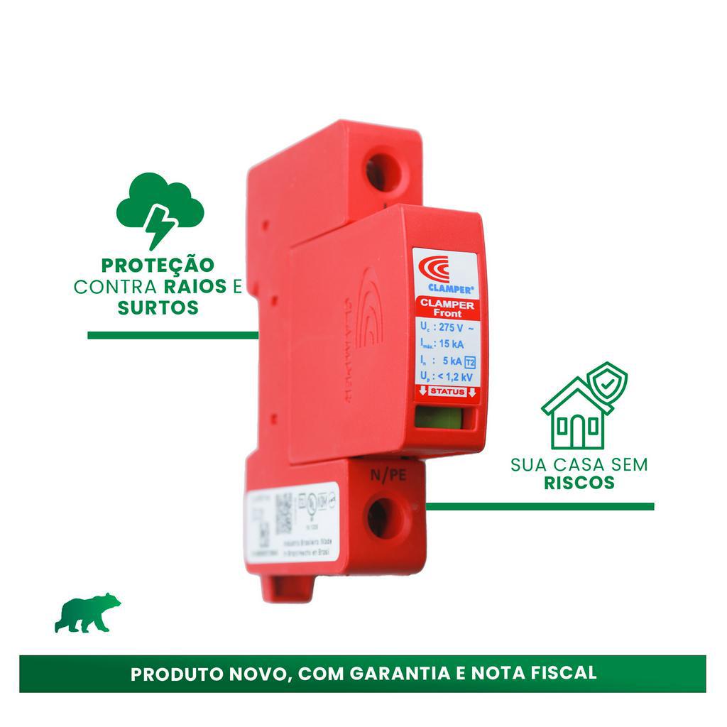 Dispositivo Protetor de Surto DPS Clamper FRONT Anti Raio CLASSE II ...