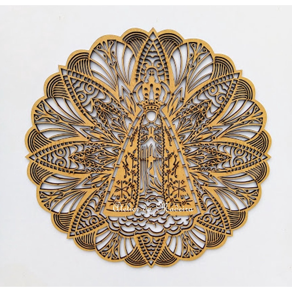 Mandala Nossa Senhora Aparecida MDF 3mm Recorte a Laser 40cm | Shopee ...