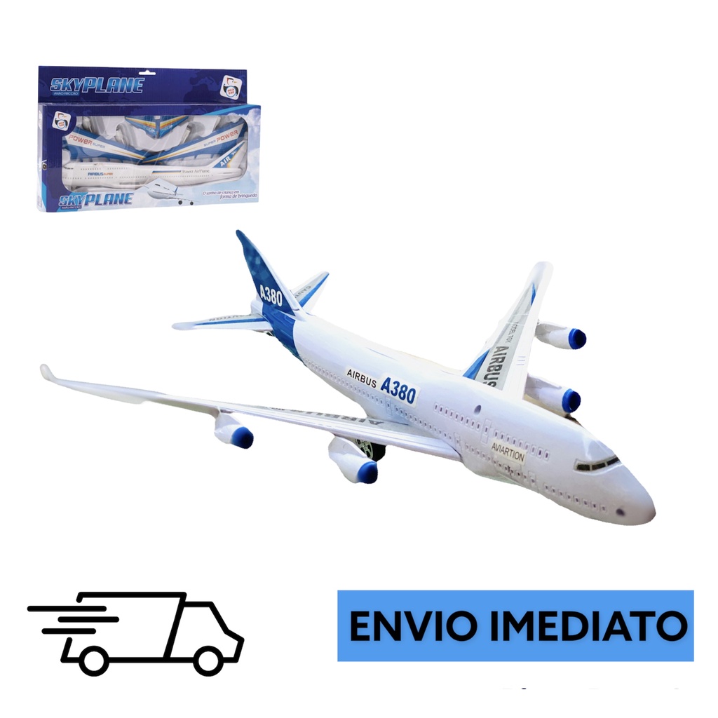 Avião de Brinquedo Infantil Grande Airbus Com Fricção h620 | Shopee Brasil