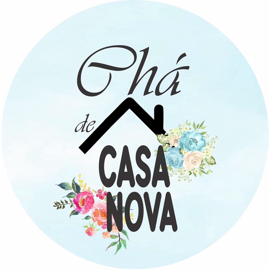 Painel Decorativo Festa Redondo Tema Chá Casa Nova Lona | Shopee Brasil