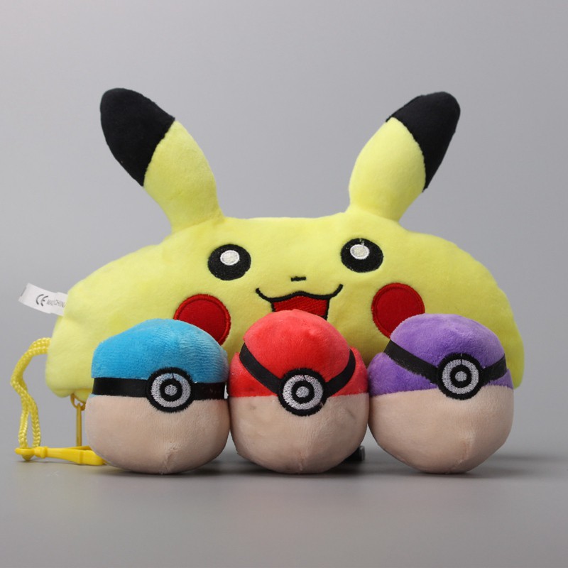 Estojo Pochete Bolsa Pelúcia Pikachu Anime Pokemon GO 20 cm | Shopee Brasil