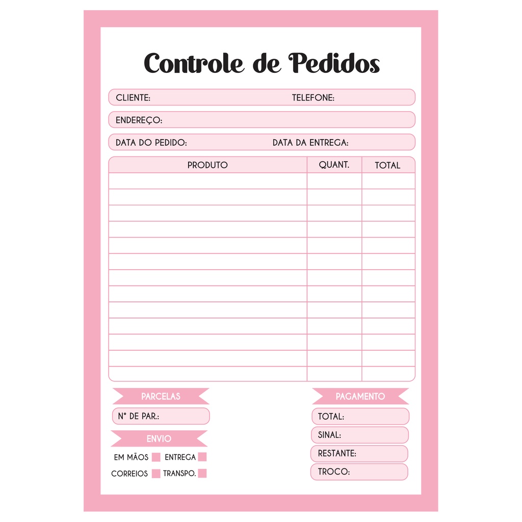 2 Blocos de Pedido - 50 folhas 10x14,5 | Shopee Brasil