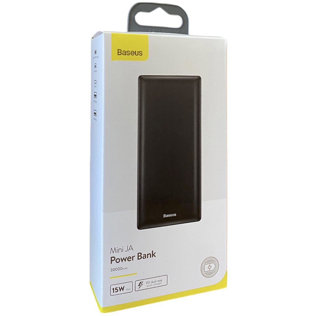 Bateria Externa Power Bank Baseus Mini Ja 30000mah 15w Cor Preta ...
