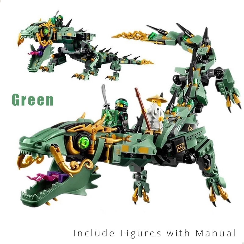 Filme NINJAGO Dragão Ninja Verde Mech Dragon 70612 Toy Com Kit De ...