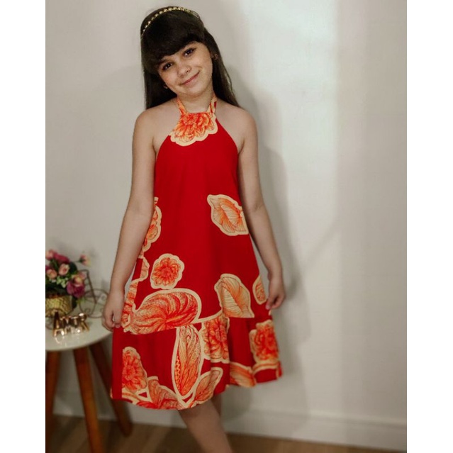 Vestido Infantil e Juvenil Menina Bella Fada Vermelho Coleção Festa ...