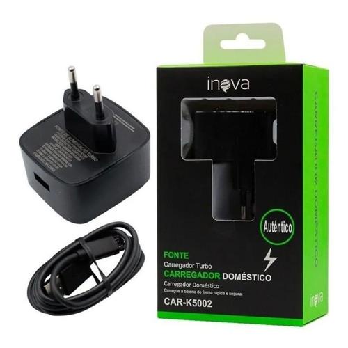 Carregador Turbo Telefone Celular Inova Original Duas Entradas V8 10w