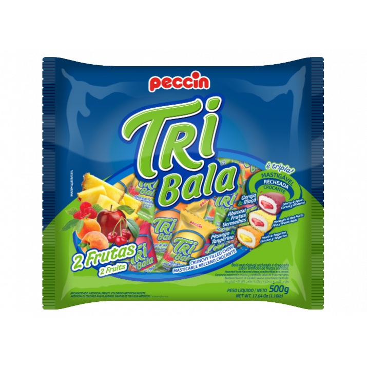 Tri Bala 2 Frutas 500g - Peccin | Shopee Brasil
