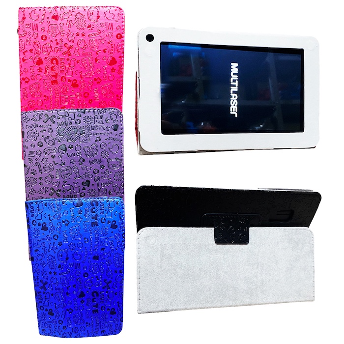 Capa Cute c/ Fecho e Suporte p/ Tablet 7 polegadas M7s go M7 WIFI M7s ...