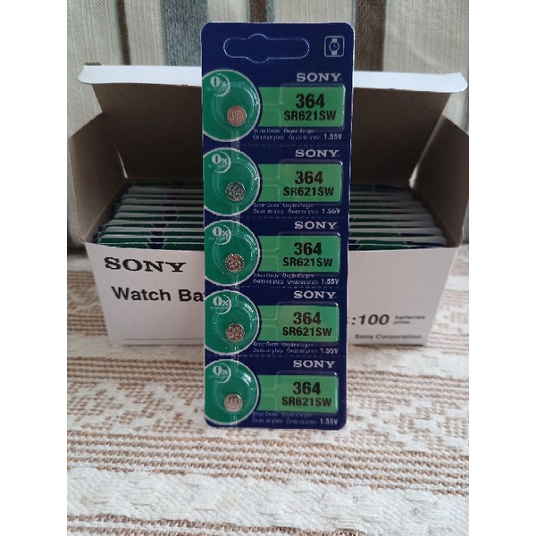 Sony 364 SR621sw pilha para relógio original óxido de prata 5 unidades ...