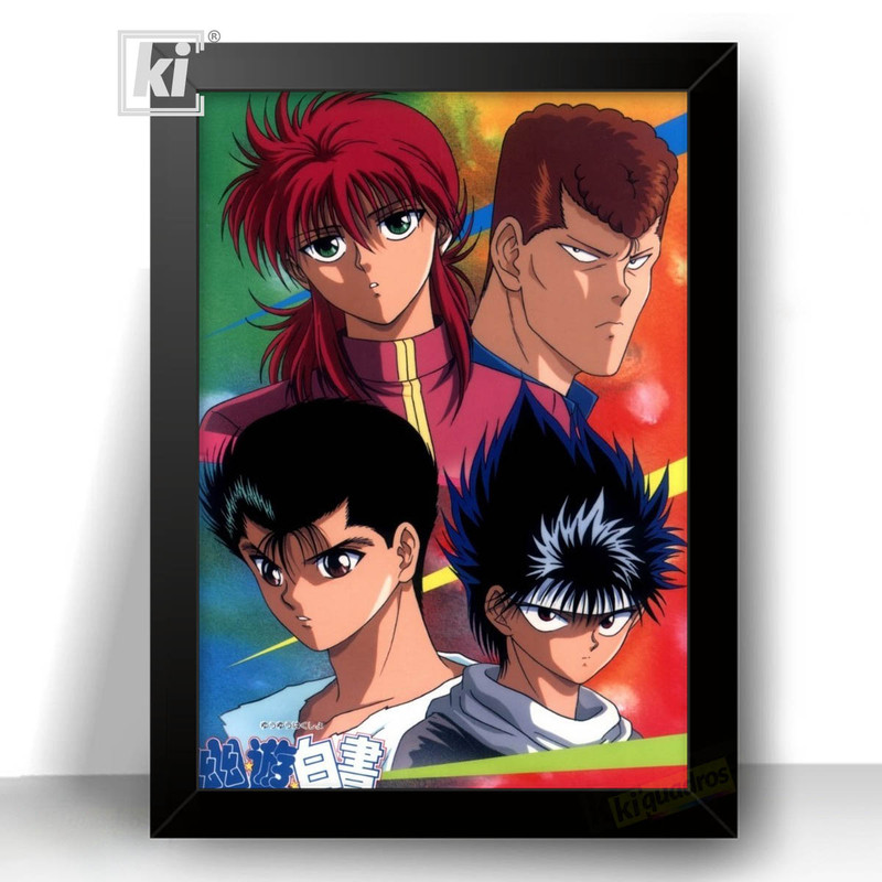 Quadro Poster Anime Yu Yu Hakusho Urameshi Kurama Hiei | Shopee Brasil