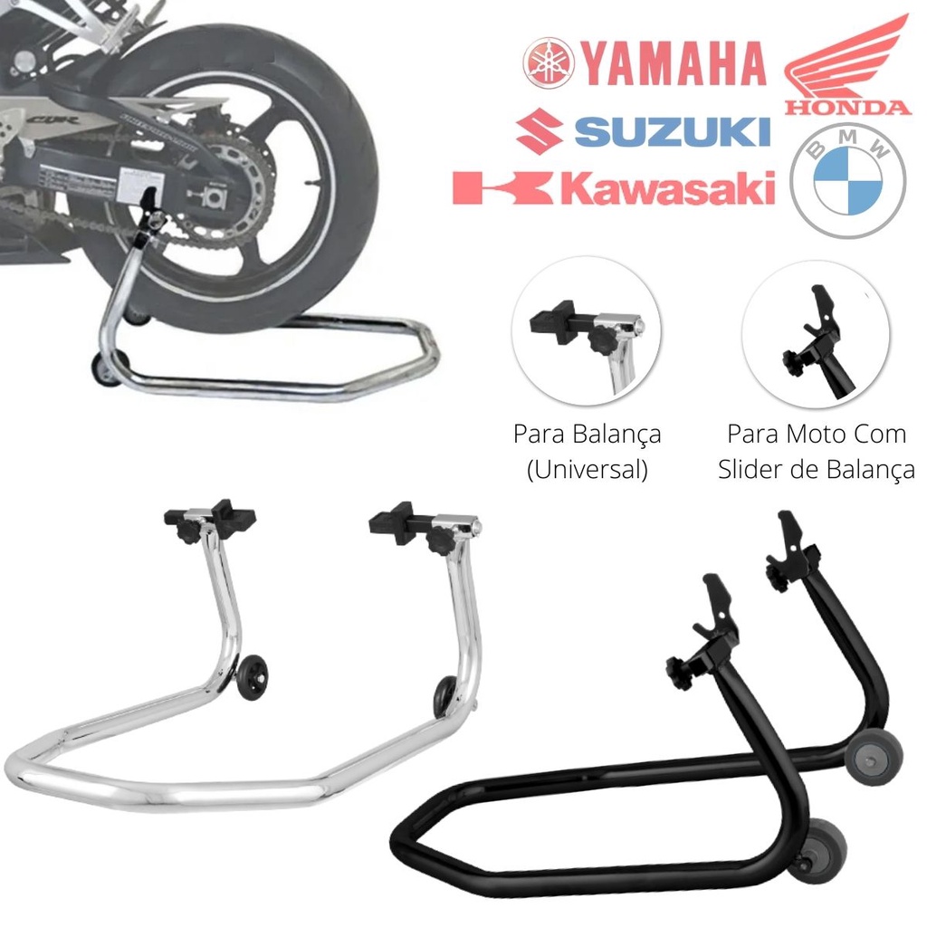 Cavalete Traseiro Universal Para Moto Balança Traseira Com ou Sem ...