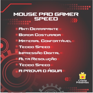 Mouse Pad Gamer Speed Extra Grande Abstrato Premium 90x40cm Mega Oferta ...