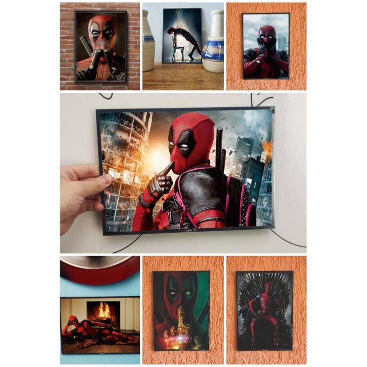 Quadro Tela Decorativa - Deadpool - Marvel - Filme - Comics - A4 21x30 ...