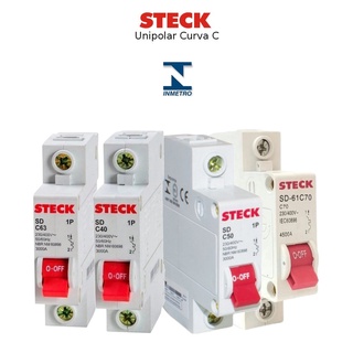 Disjuntor Din Unipolar de 20A Curva C Steck | Shopee Brasil