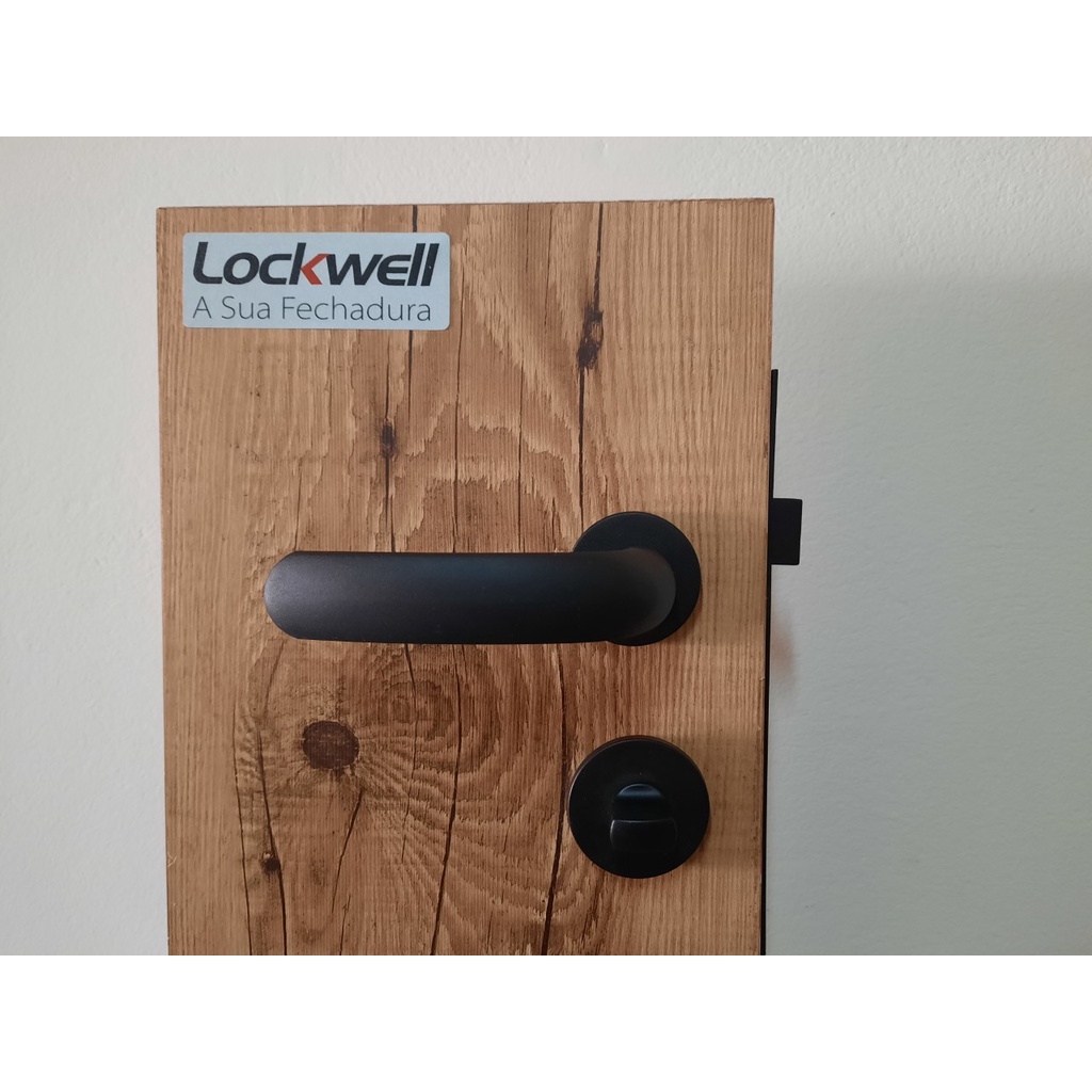 Fechadura Banheiro Lockwell Uno 45mm Preta | Shopee Brasil