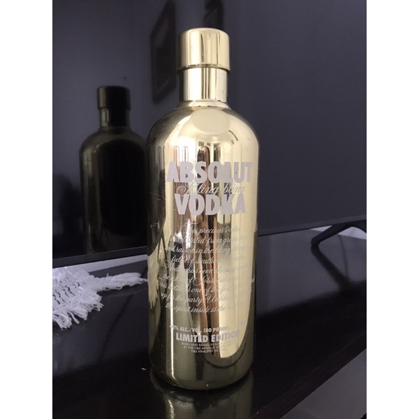 Vodka Absolut dourada Bling Bling 1l Rara Edição Limitada Coleção ...