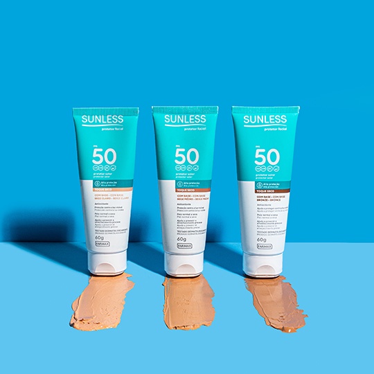Protetor Solar Sunless 060g F50 Facial Com Base | Shopee Brasil