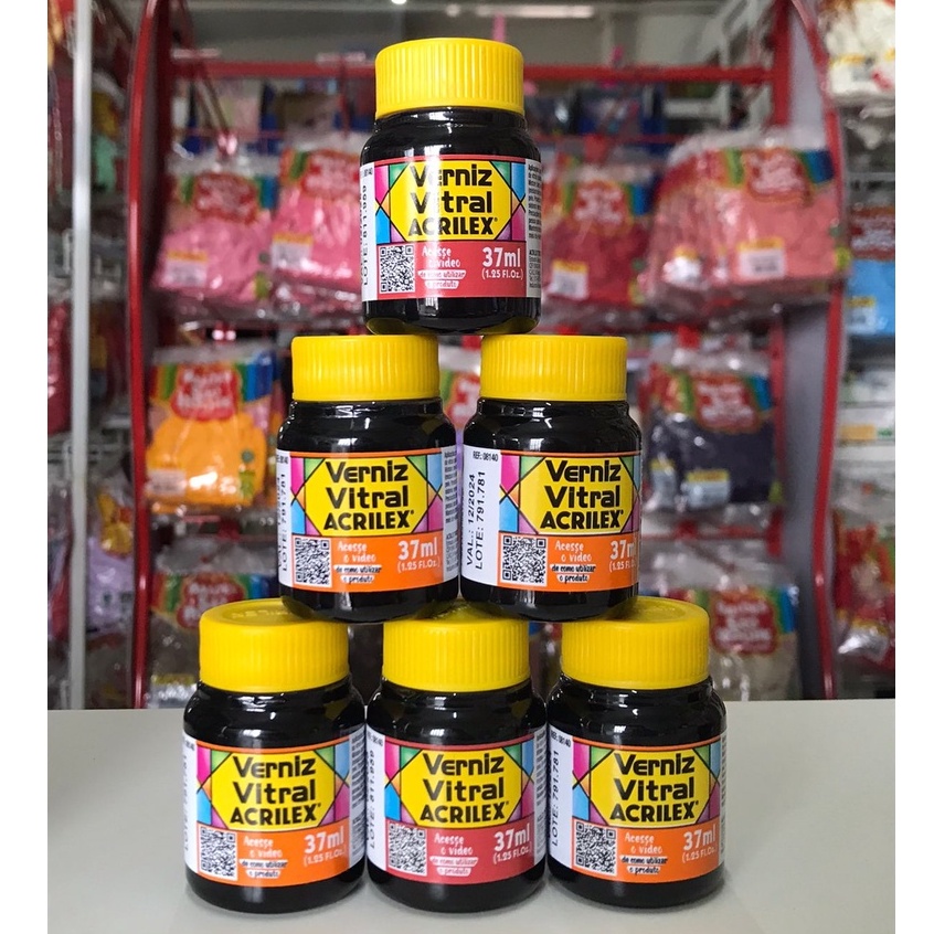 Verniz Vitral para artesanato - Acrilex 37ml - Pronta Entrega ...