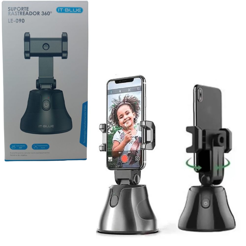 Suporte Celular Rastreador Facial 360 Graus P/ Videos Fotos | Shopee Brasil