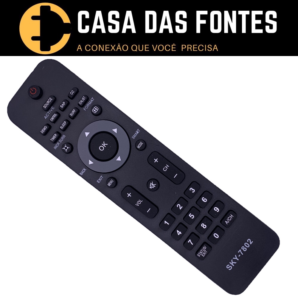 Controle Remoto Tv Philips Lcd Led 7802 | Shopee Brasil