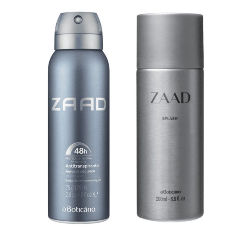 Zaad: Splash, 200Ml / Antitranspirante Aerosol, 75G (Opte por kit ou ...