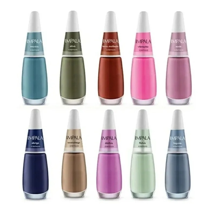 Kit Coleção Esmalte Impala 10 cores , A Cor Da Sua Moda Edicao 1 ...