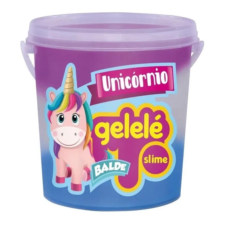 Slime Amoeba Geleca Massinha Brinquedo Gelelé Unicórnio, Balde Médio de ...