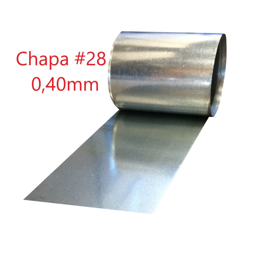 Chapa A o Zincada Galvanizada Largura 30cm Pre o Por Metro Linear