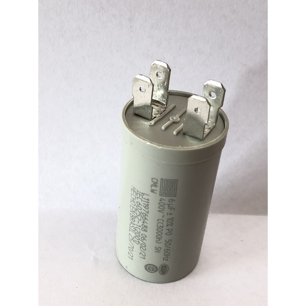 Capacitor Permanente 6uf - 400v 50/60hz Weg | Shopee Brasil