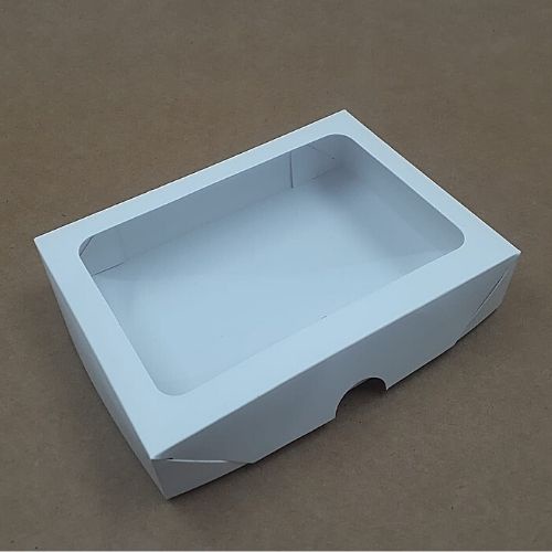 15 Caixas de Papel Kraft Branca 16,9 X 12,0 x 3,5 Com Visor | Shopee Brasil
