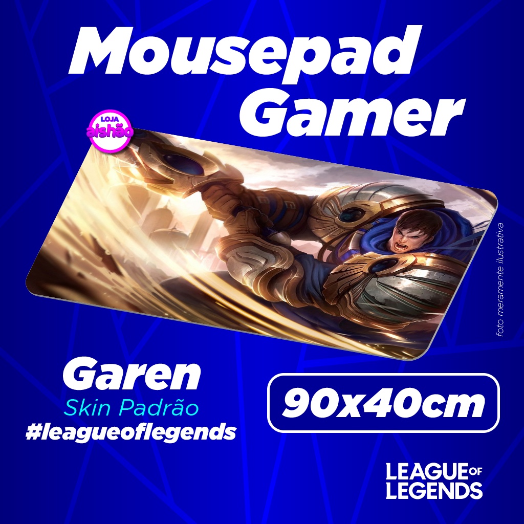 Mousepad Gamer - Garen League of Legends lol - 90x40cm | Shopee Brasil