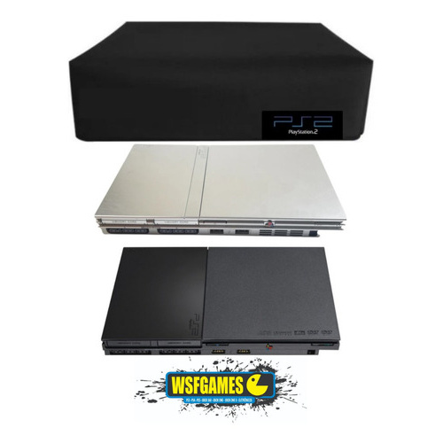 Capa Playstation 2 - Ps2 - Pstwo - Slim - Skin Preta Poeira Impermeável ...
