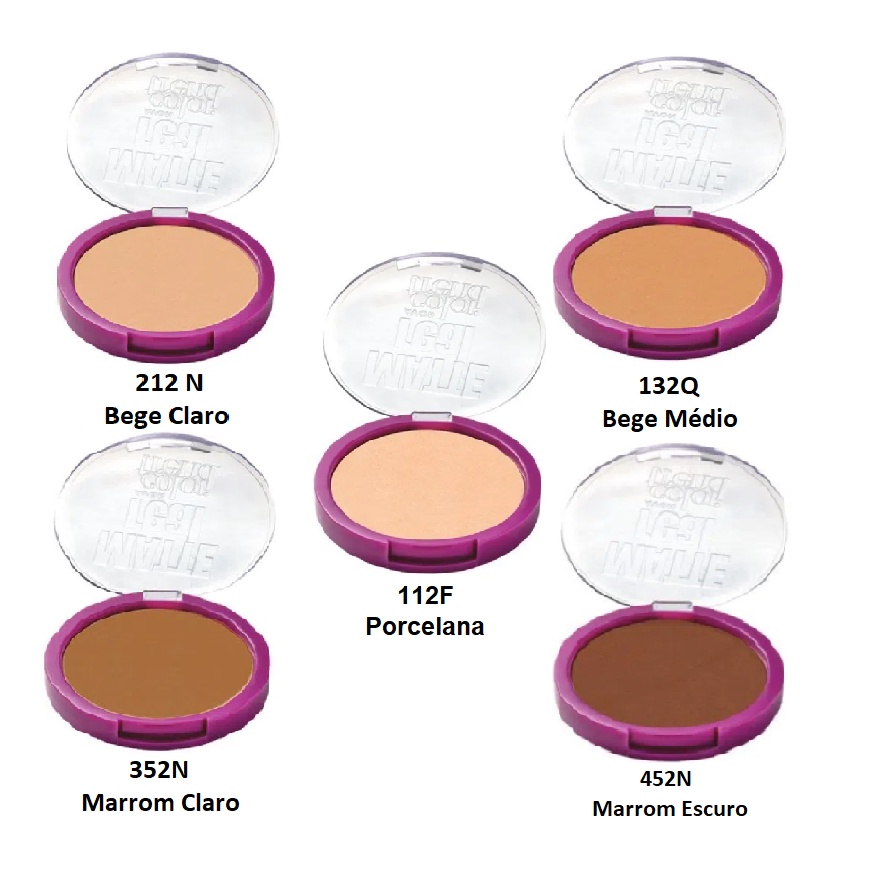 Pó Compacto Matte Real Color Trend Várias Cores 7g cada- Maquiagem ...