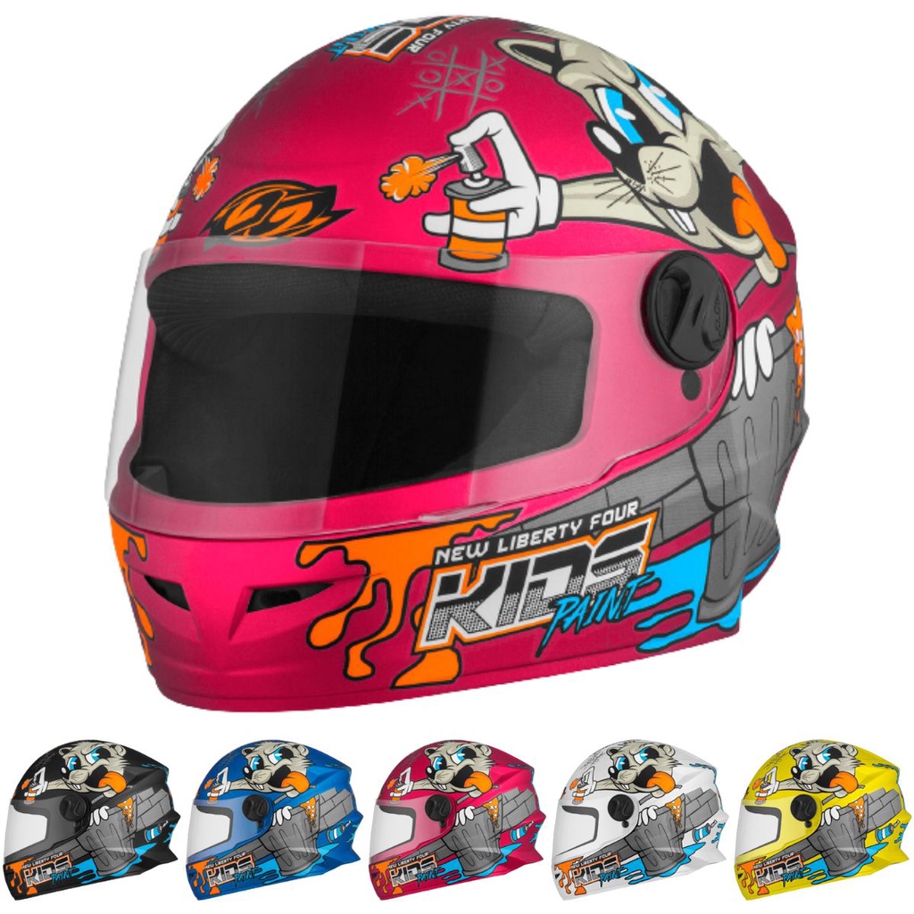 Capacete Moto Infantil Fechado Pro Tork New Liberty Four Kids Paint ...