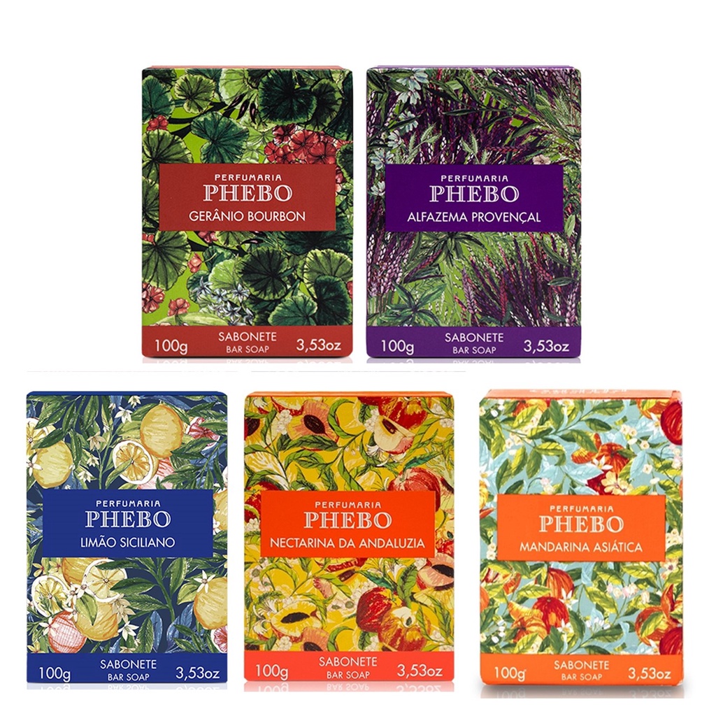 Sabonete Phebo Origens - Kit 05 Unidades Variadas de 100g | Shopee Brasil