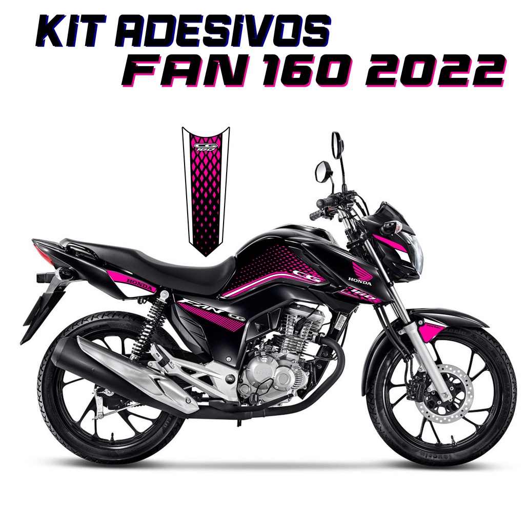 Kit Adesivos Fan 160 2022 Personalizado Carenagens Completo | Shopee Brasil