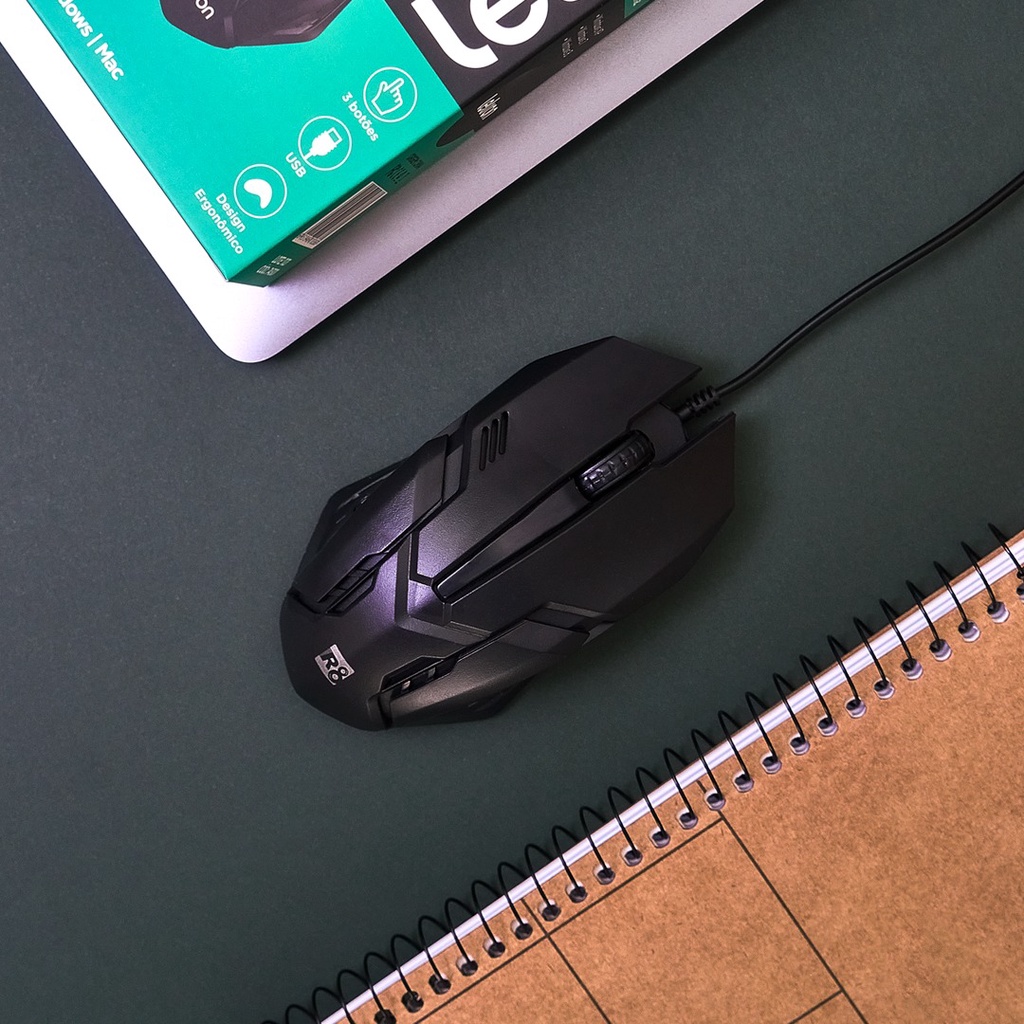MOUSE X-BLACK GAMER LETRON | Shopee Brasil