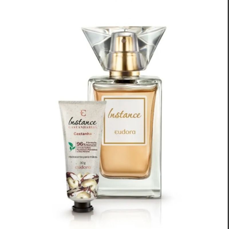 Colônia Istance presente 50ml + Hidratante para as mãos 30 gr | Shopee Brasil