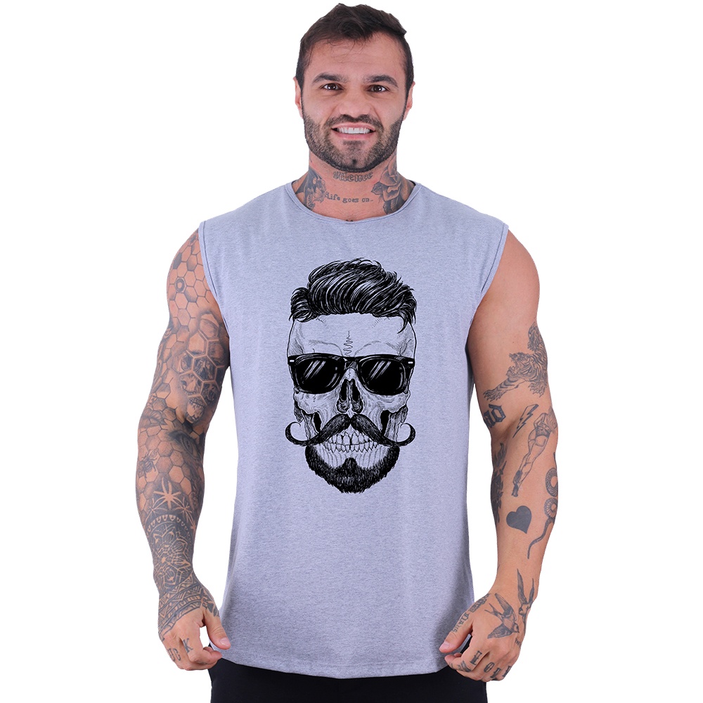 Regata Machão Longline Masculina MXD Conceito Academia Musculação What ...