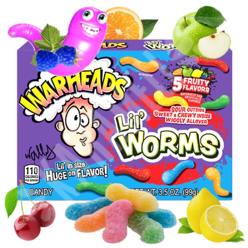 Balas Goma in Box Lil' Worms - Warheads - Importado EUA | Shopee Brasil