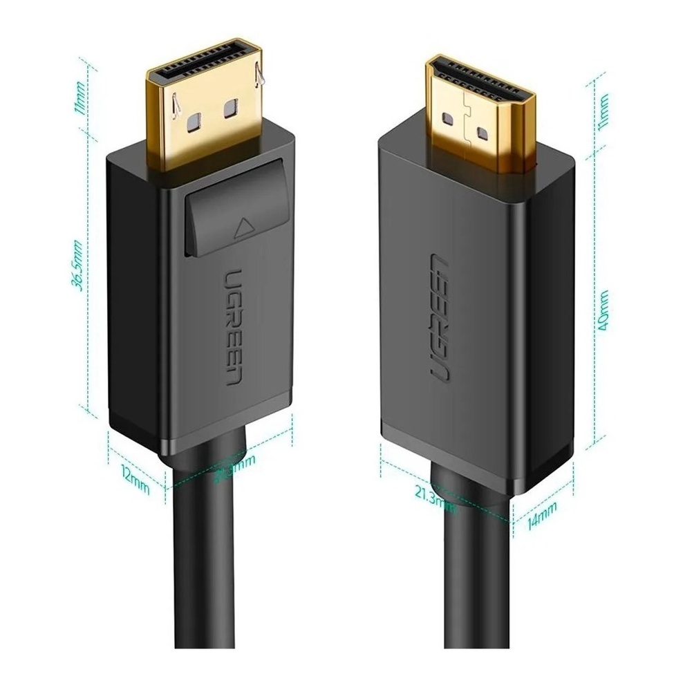 Ugreen - Displayport X Hdmi 4k Full Hd 3m 10203 C/ Nfe | Shopee Brasil