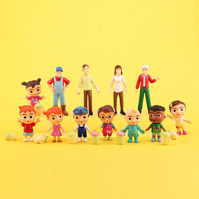 Mini Cocomelon 12pcs Figuras Miniaturas De Bolo Toppers Desktop Gift ...