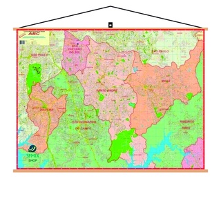 Mapa SP Região do ABC Banner Laminado Gigante 120x90cm - Atual | Shopee ...