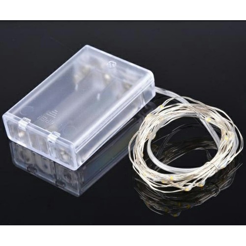 Fio Fada Anjo Prata Cordão Luz 5m Pilha Led Cores | Shopee Brasil