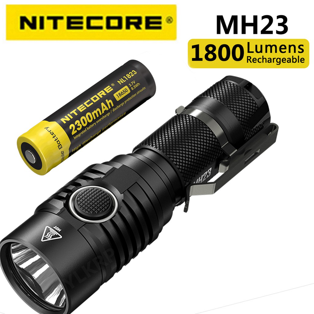 NITECORE MH23 1800 Lúmens CREE XHP35 HD Lanterna LED Recarregável De Alto Desempenho Sem Bateria ...