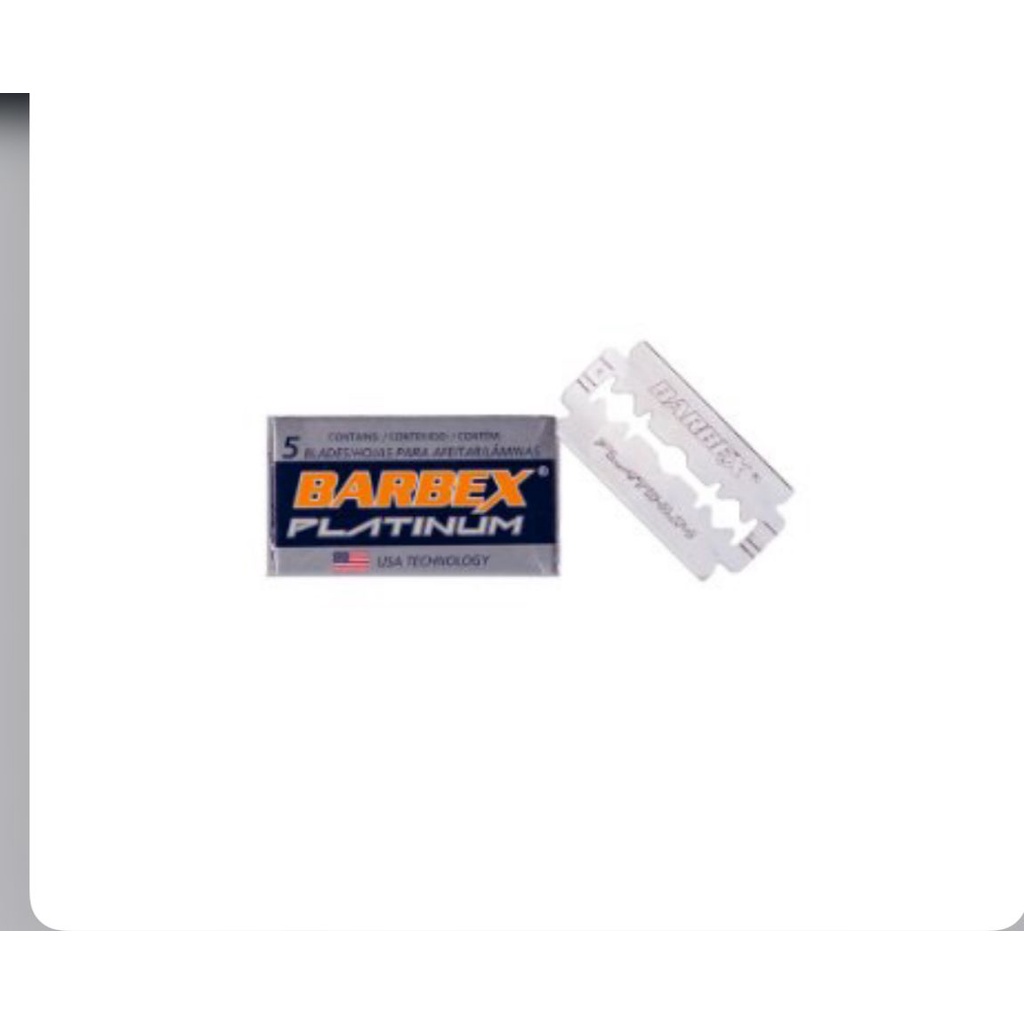 Caixa Navalha Lamina de Barbear Barbex Platinum com 5 Laminas | Shopee ...