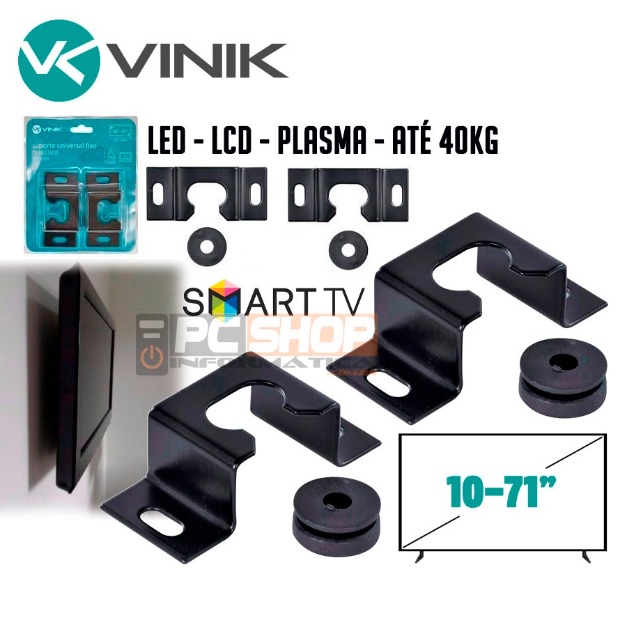 Suporte de Parede Fixo para TV LCD/LED Universal 10-71" | Shopee Brasil