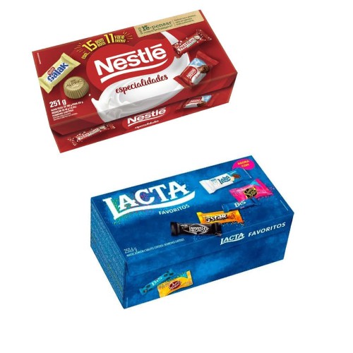 Caixa de bombom chocolate Nestlé especialidades ou Lacta favoritos 251g / 250,6g | Shopee Brasil