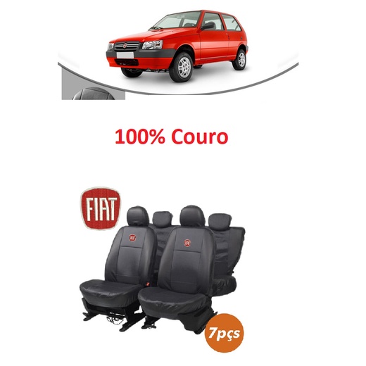 Kit Completo Capas para Banco de Carros Automotivos Fiat Uno 100% Couro ...