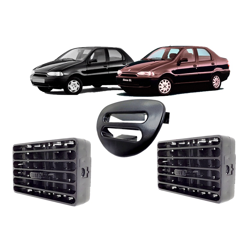 Difusor Saída Ar Central Tampa Painel Palio G1 G2 Fire Preto | Shopee ...